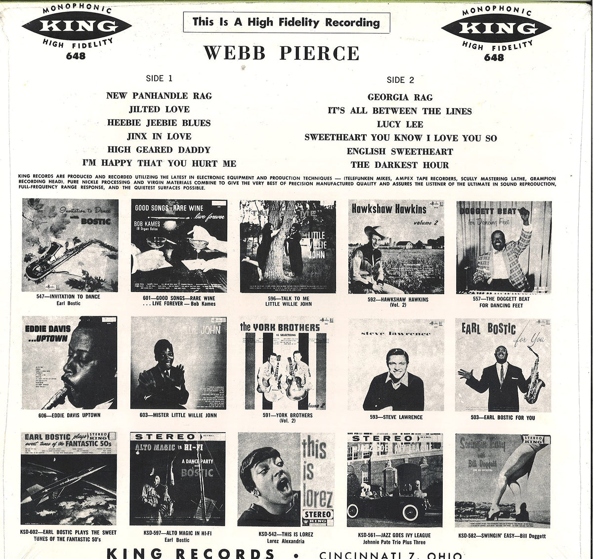 The One and Only Webb Pierce – Country Music USA