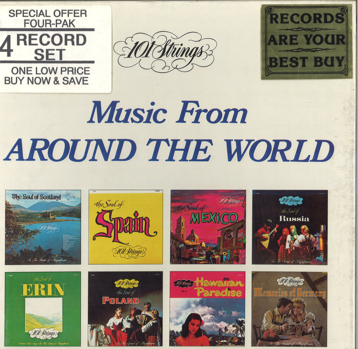 101 Strings Orchestra Music From Around The World: 4 LP Set – Country ...